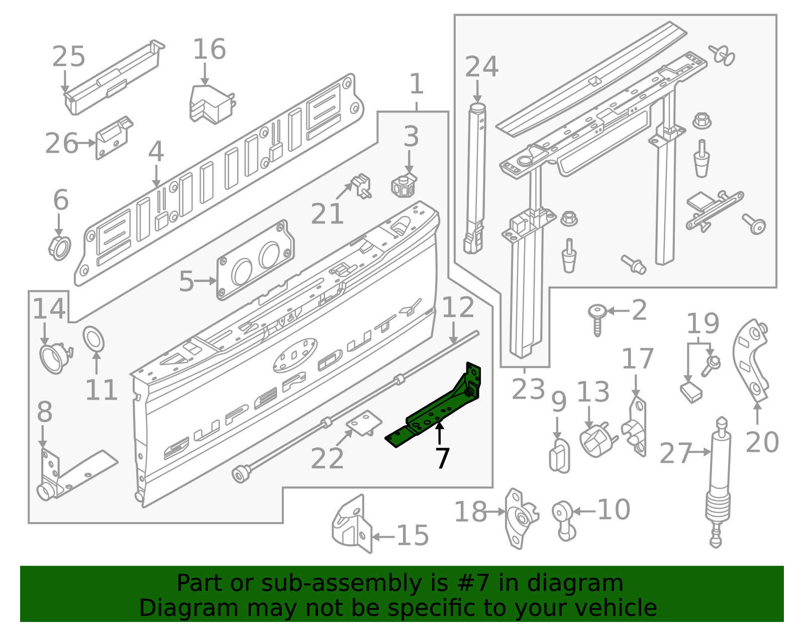 Tailgate Hinge PC3Z-28430B12-C | Awesome Parts Ford