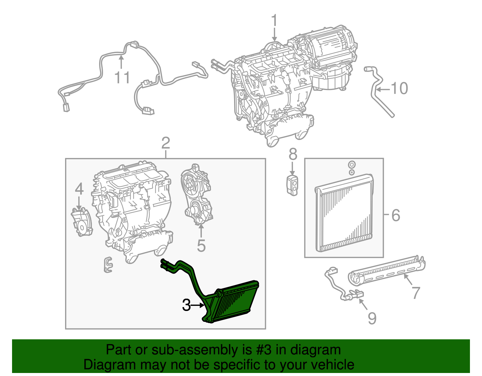 2005-2020 Toyota Heater Core 87107-07030 | Toyota Parts Center