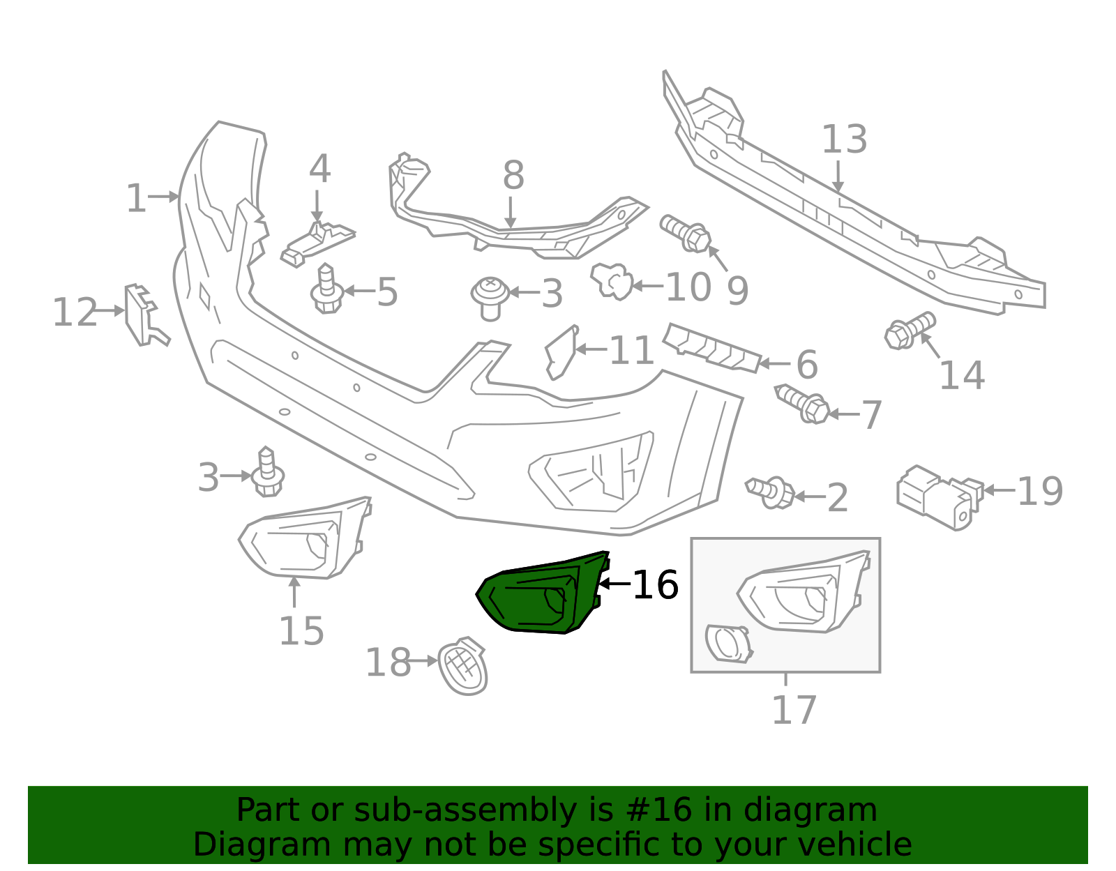 2012-2014 Subaru Impreza 2012-2014 Subaru Impreza Front Left Driver Fog ...