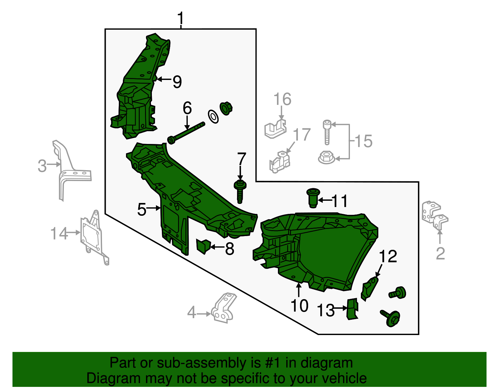 222-620-98-01 - Radiator Support 2014-2020 Mercedes-Benz | Mercedes ...