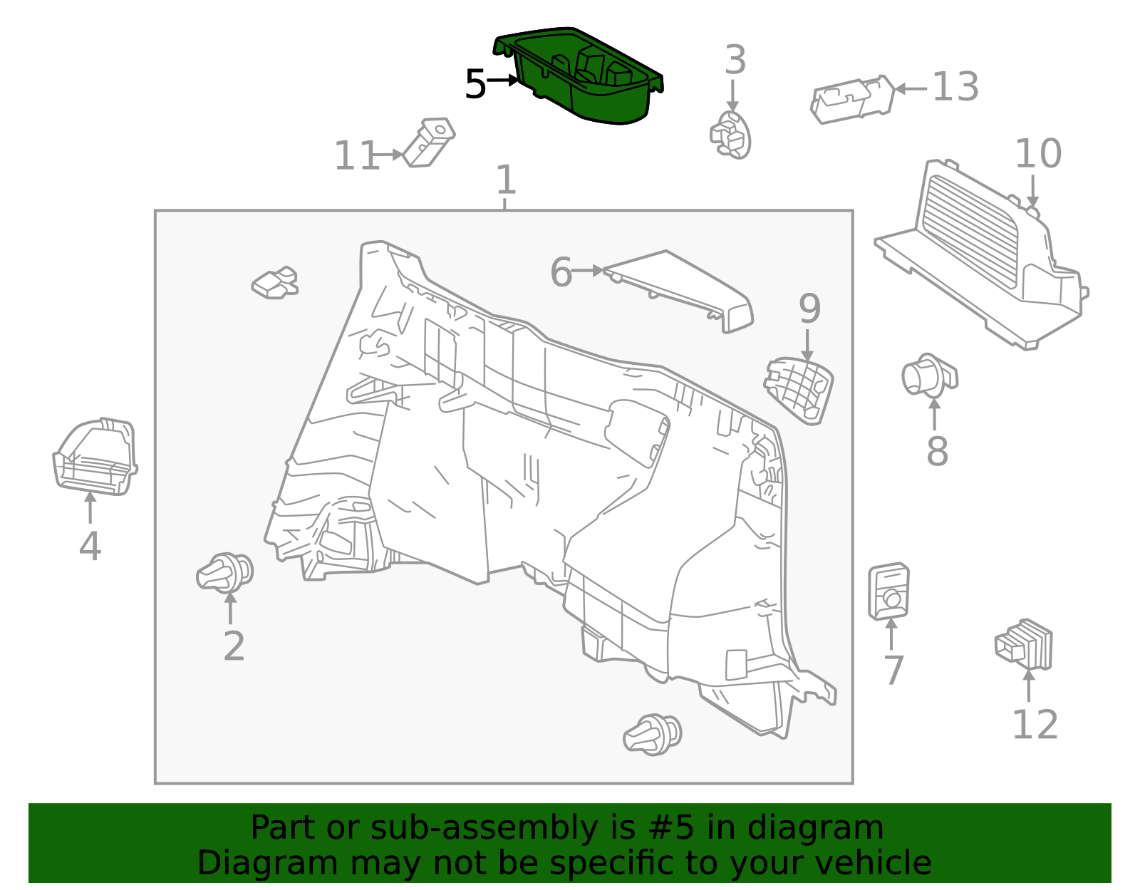 2024-2025 Toyota Grand Highlander Cup Holder 64715-0E140 | Toyota Parts ...