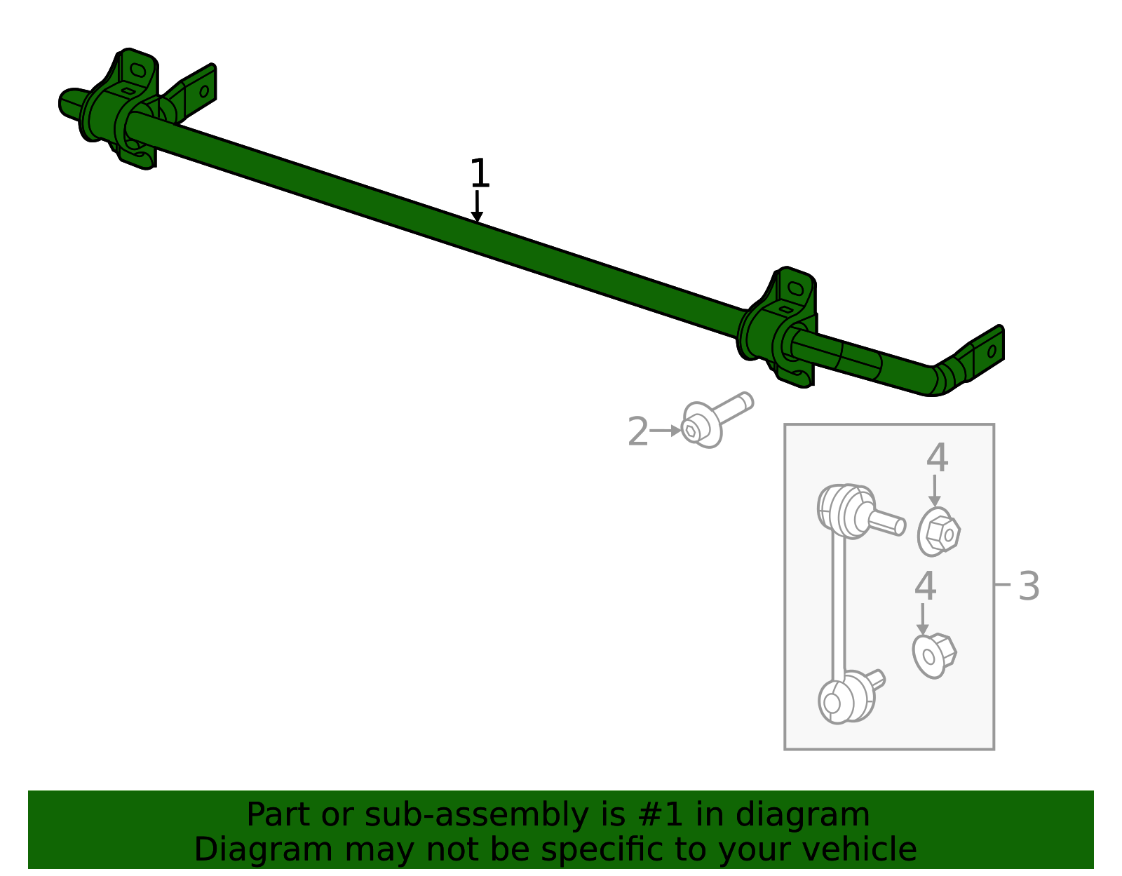 68379797AA - Front Stabilizer Bar - 2014-2020 Mopar | Mopar Parts Canada