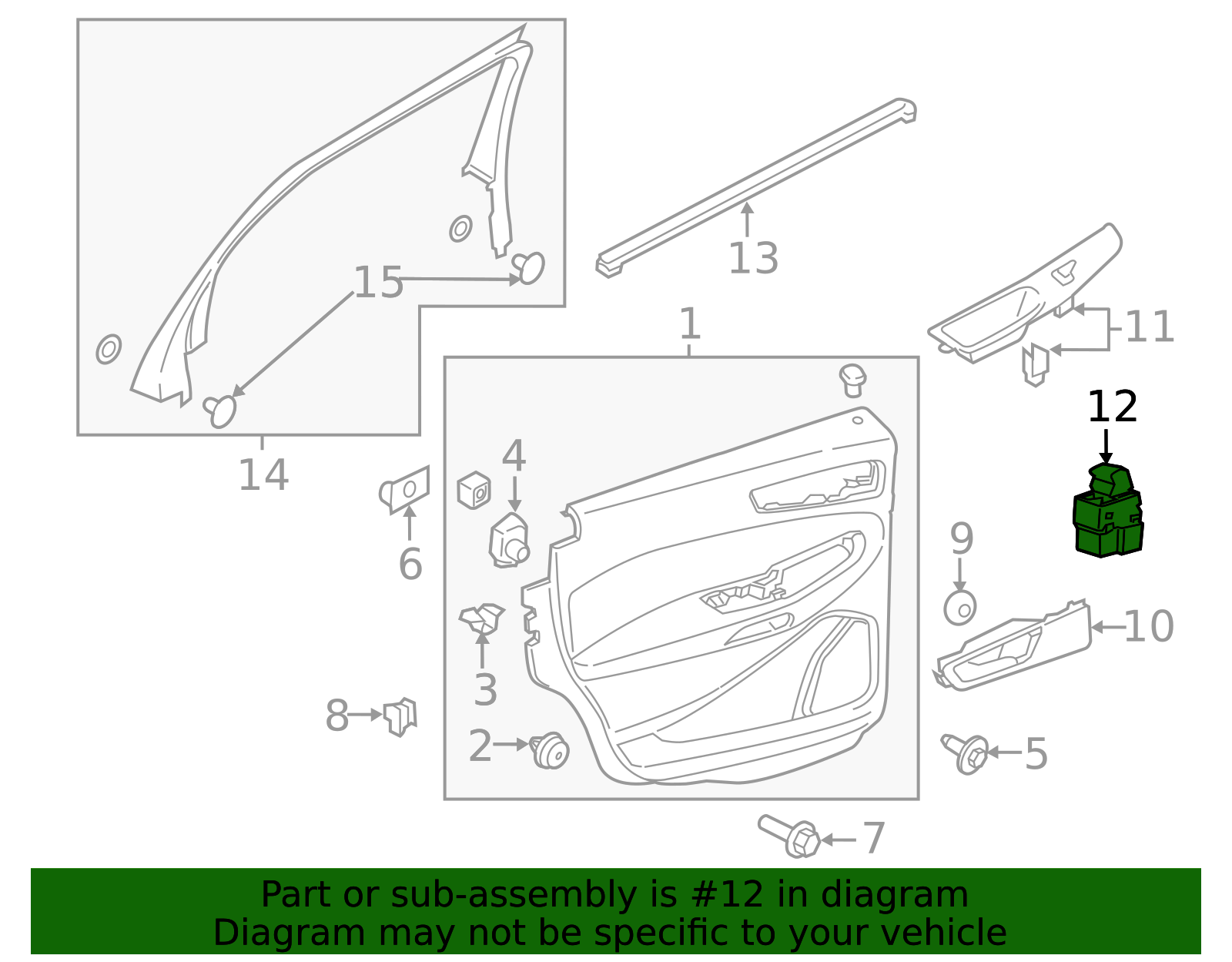 Ford Door Window Switch - Power Window Control - Part #GT4Z-14529-AB ...