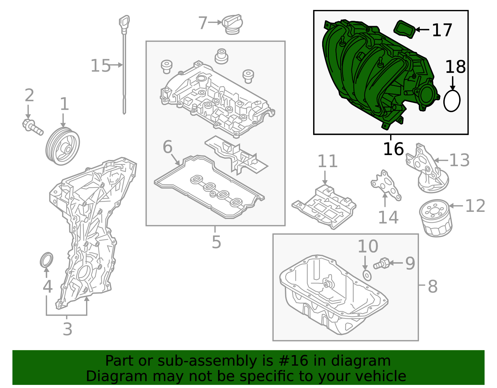 2016-2020 Toyota 2016-2020 Toyota - Engine Intake Manifold 17120-WB002 ...