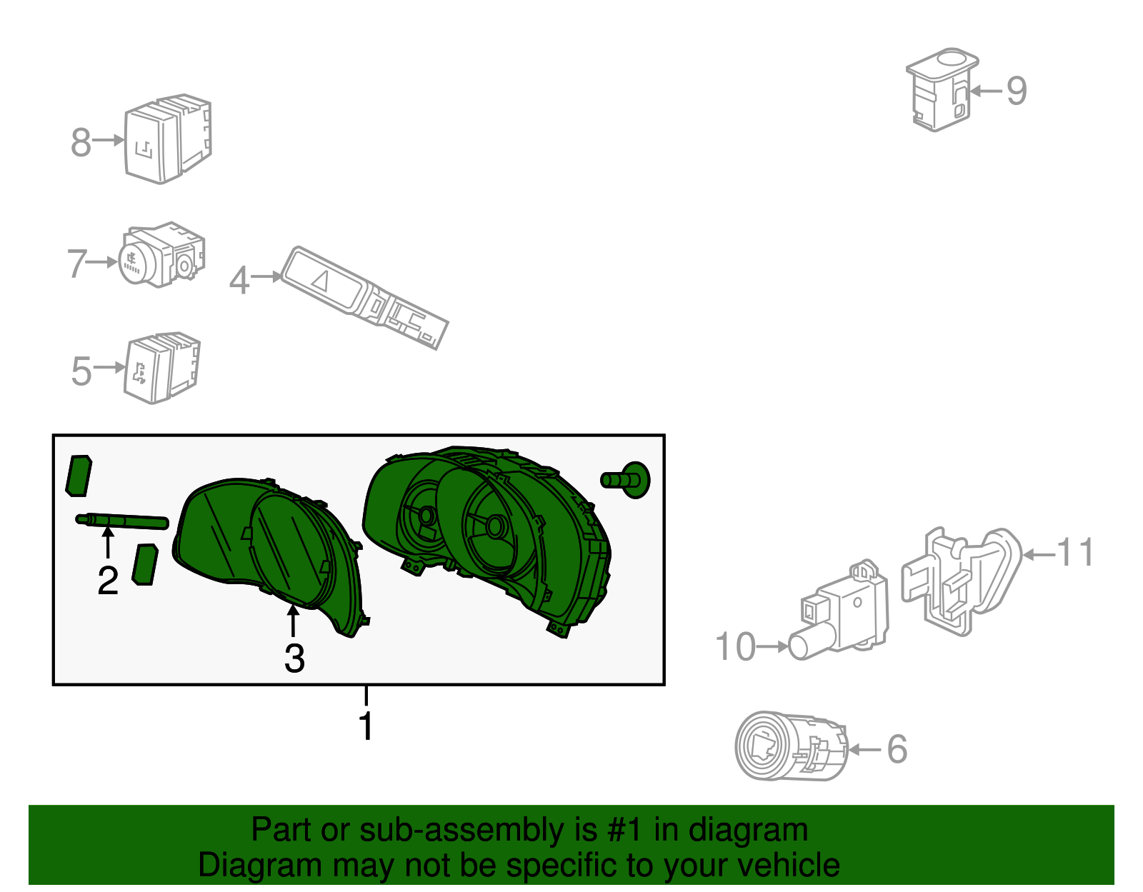 78100-T7X-A12 - Cluster Assembly 2016-2018 Honda HR-V | Honda Parts Online