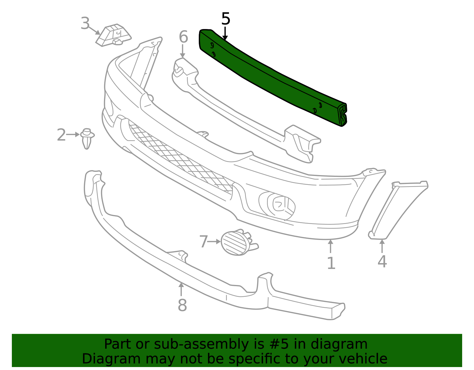 2001-2002 Toyota Sequoia Impact Bar 52021-0C020 | MotorMotor