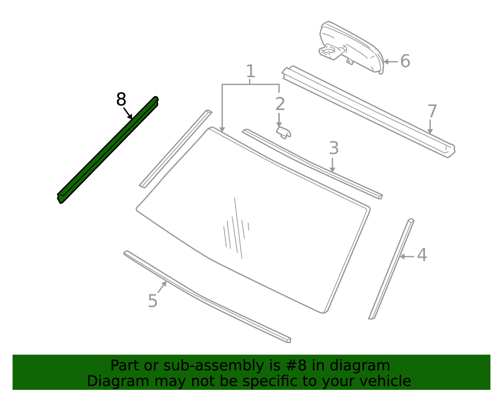 75533-60031 - Reveal Molding For 1998-2007 Lexus LX470 | Lexus OE Parts