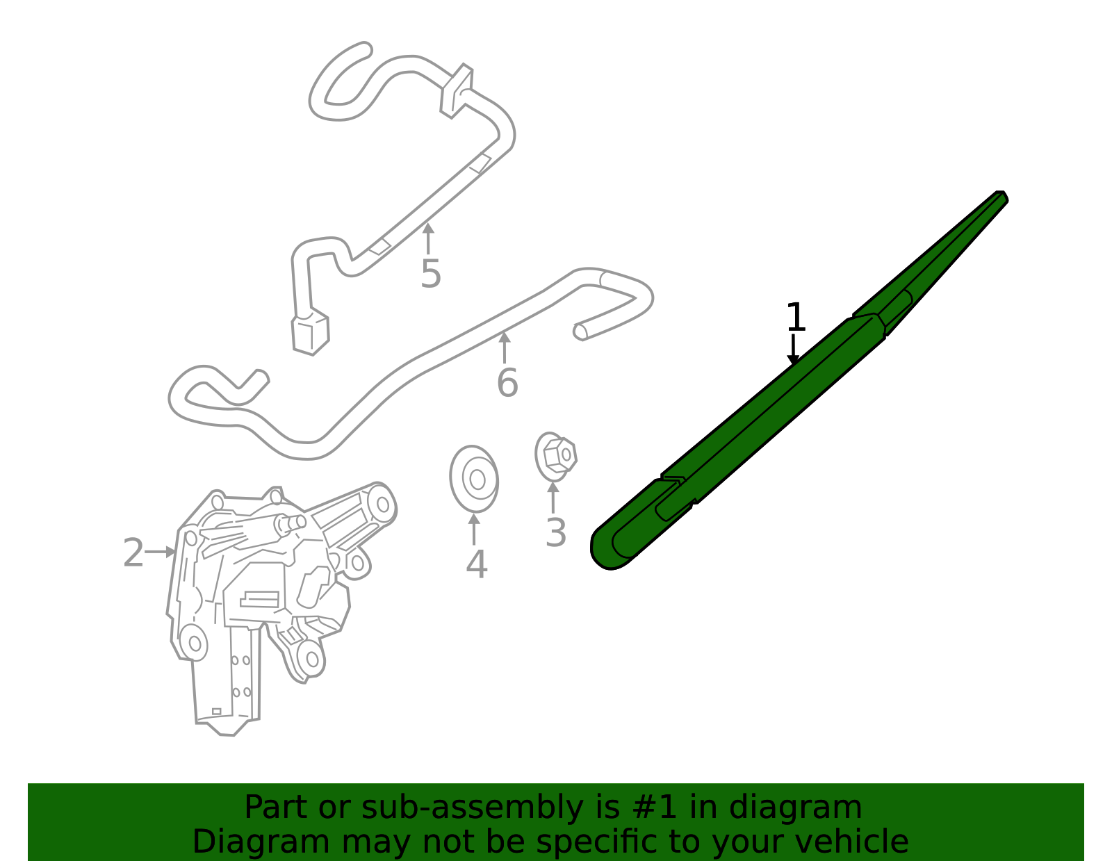 2013-2023 Nissan Wiper Arm Assembly 28780-3JA0A | Bill Kay Nissan Parts