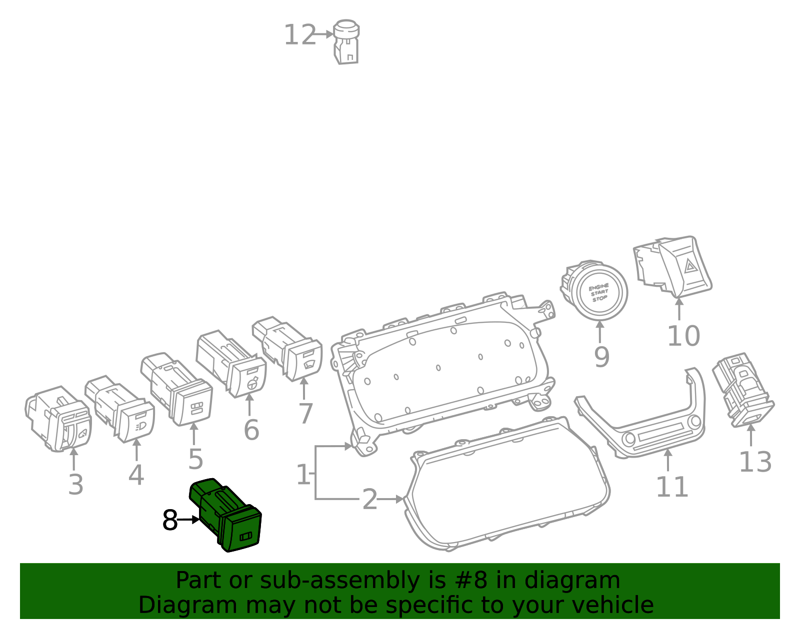 84720-12160 - High-Quality Switch for 2023-2025 Toyota GR Corolla ...