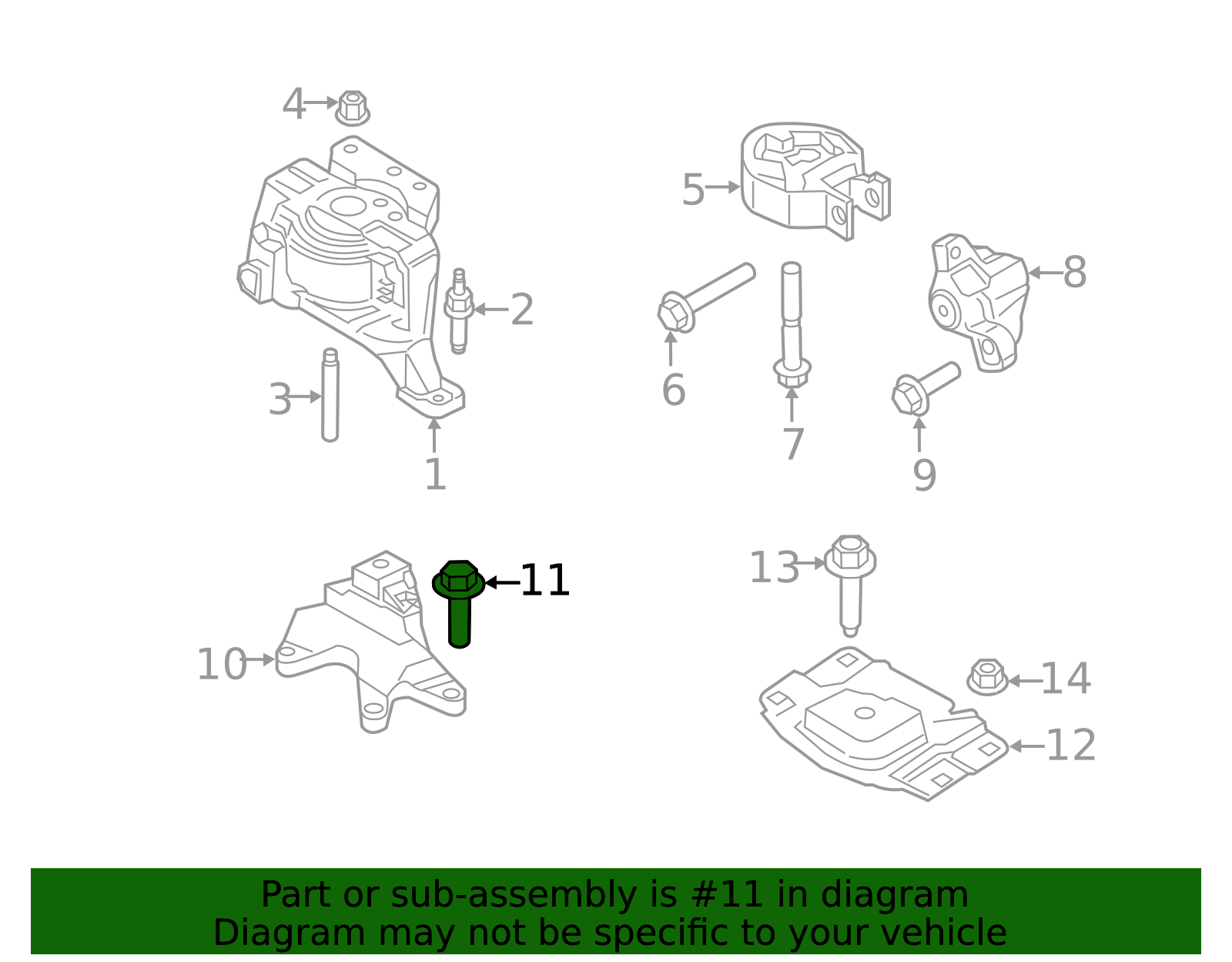 W500520-S442 - High-Quality Support Mount Bolt for 2013-2022 Ford ...