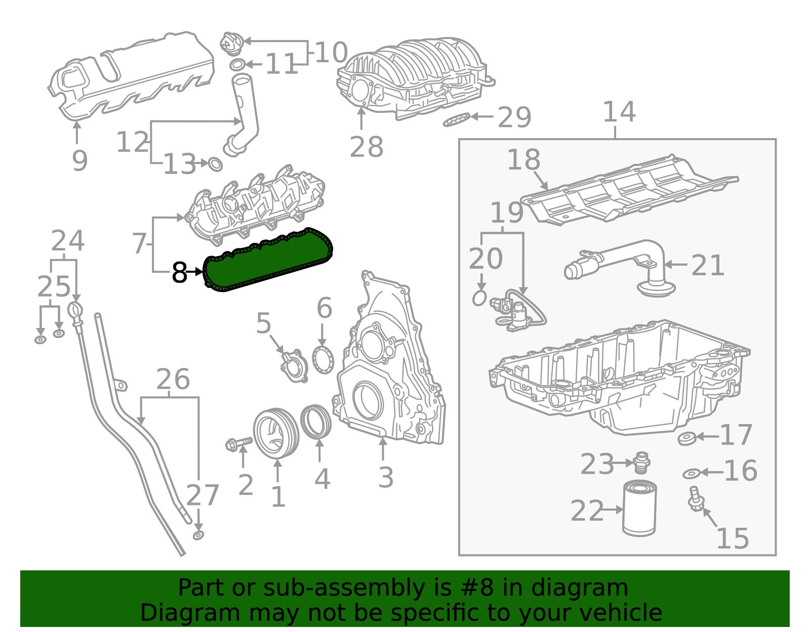 2014-2025 GM Valve Cover Gasket 12619787 GM | GMPartsDirect.com