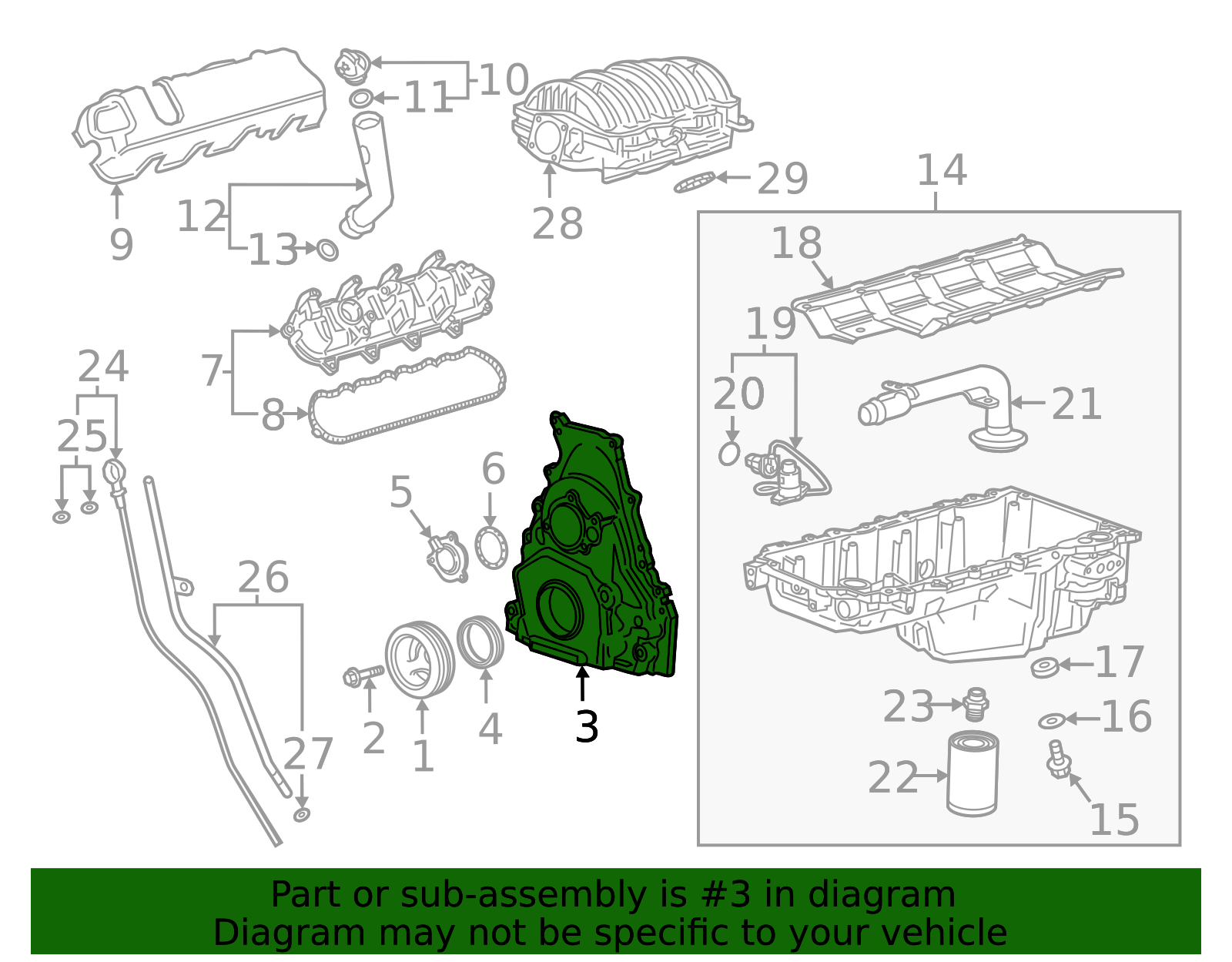 12688896 - 2019-2024 GM - Engine Front Cover | Partners Chevy