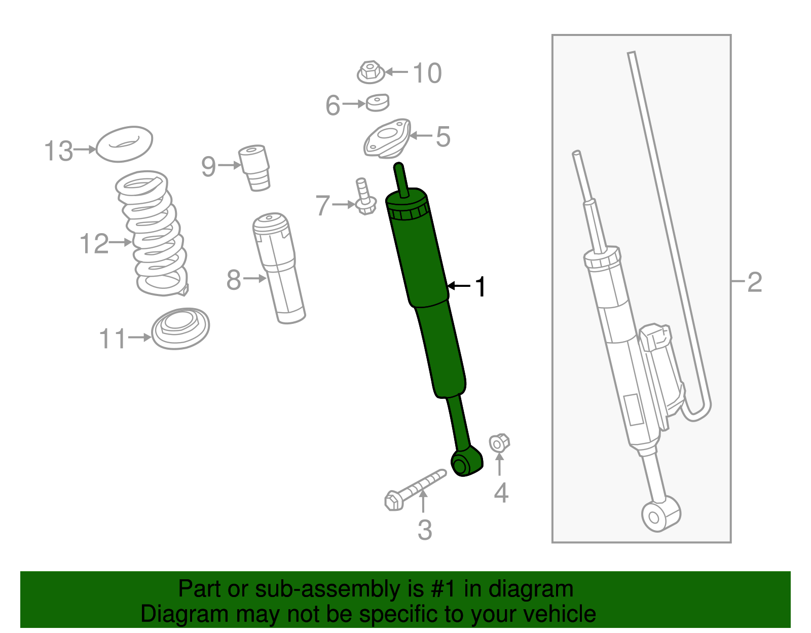 2011-2023 Mopar Shock Absorber 68544274AA | Mopar Parts Canada