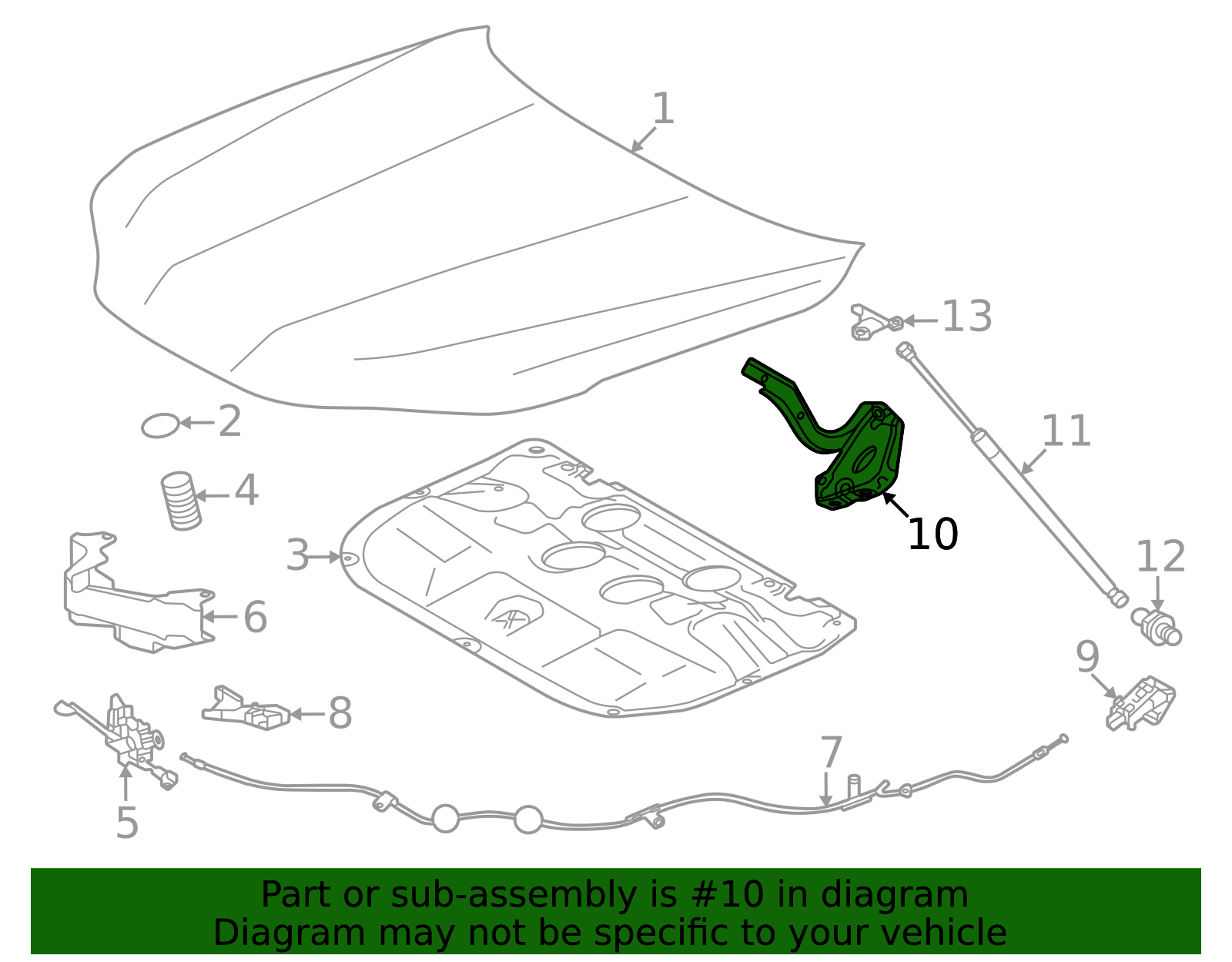 53410-60190 - High-Quality Hood Hinge for AutoNation Parts