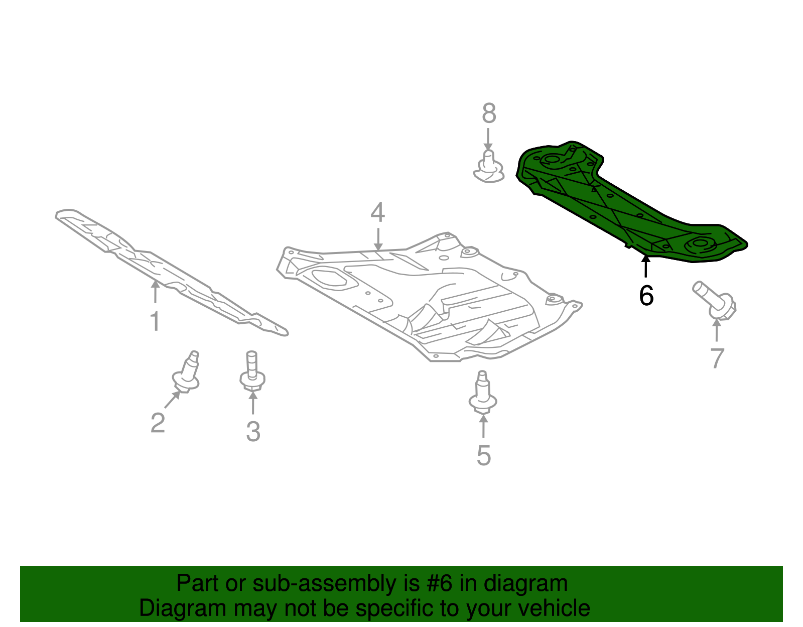 2006-2010 Toyota Highlander Rear Shield 51442-48021 | OEM Parts Online