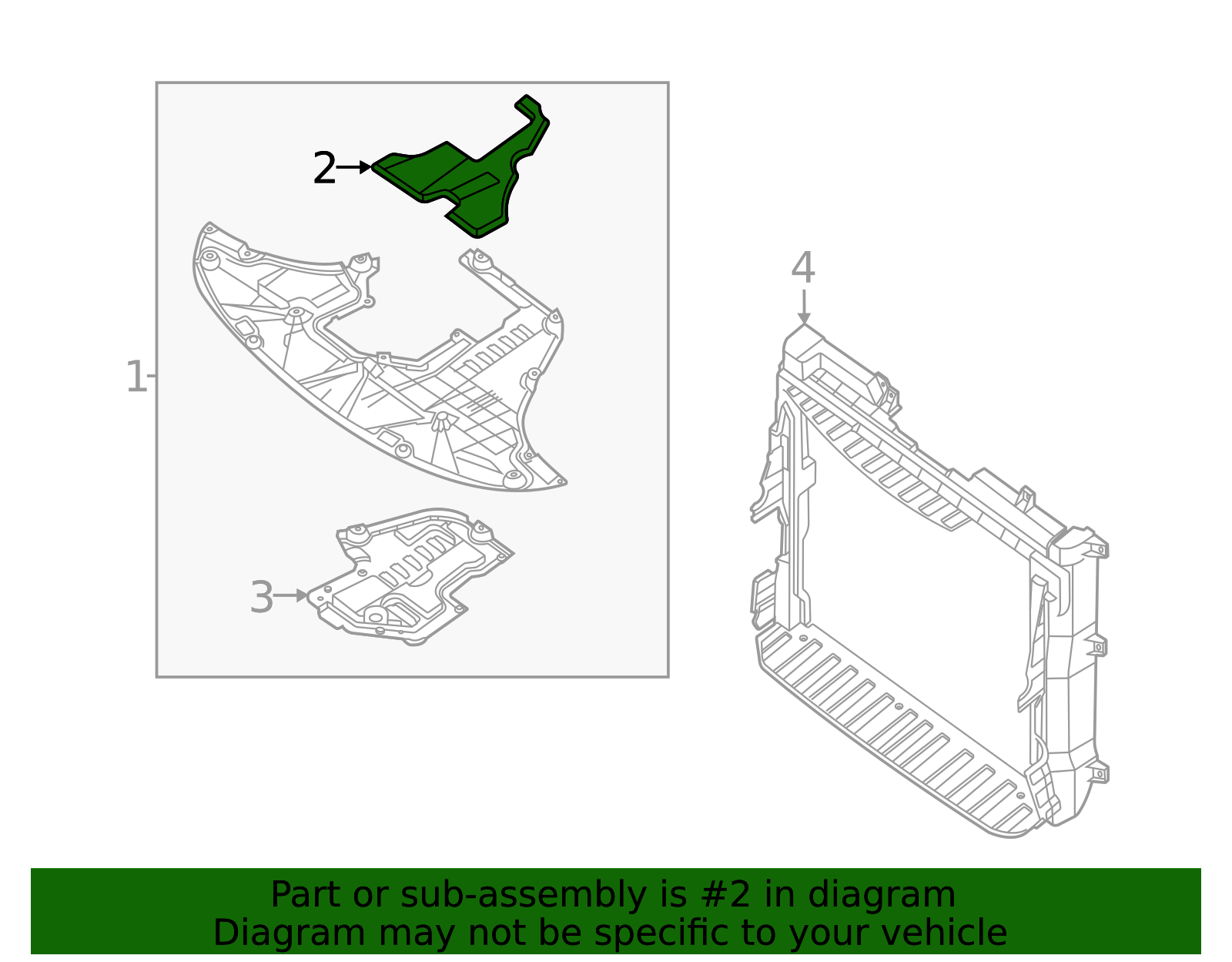 29112-R5000 - Radiator Support Splash Shield Insulator 2021-2025 Kia ...