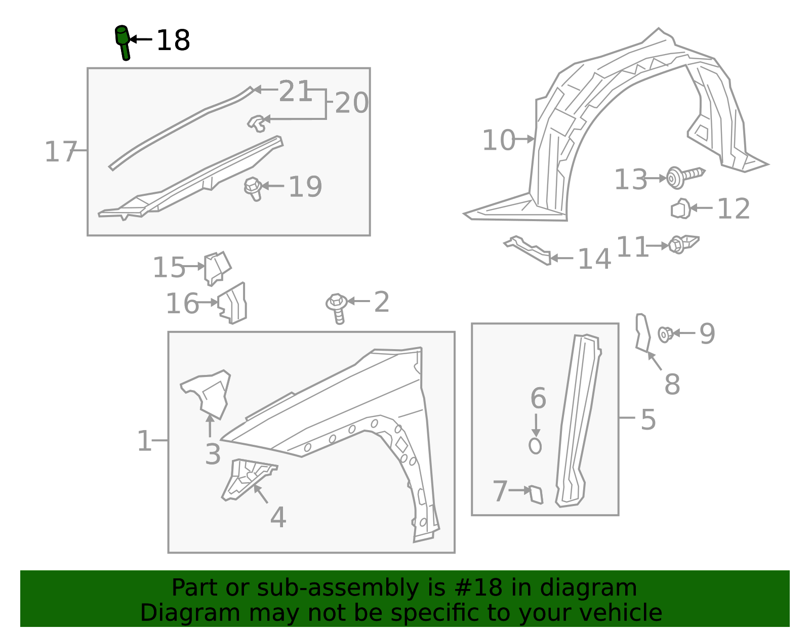 53384-0R040 - 2010-2024 Lexus - Fender Ledge Cover Cushion | My L Parts