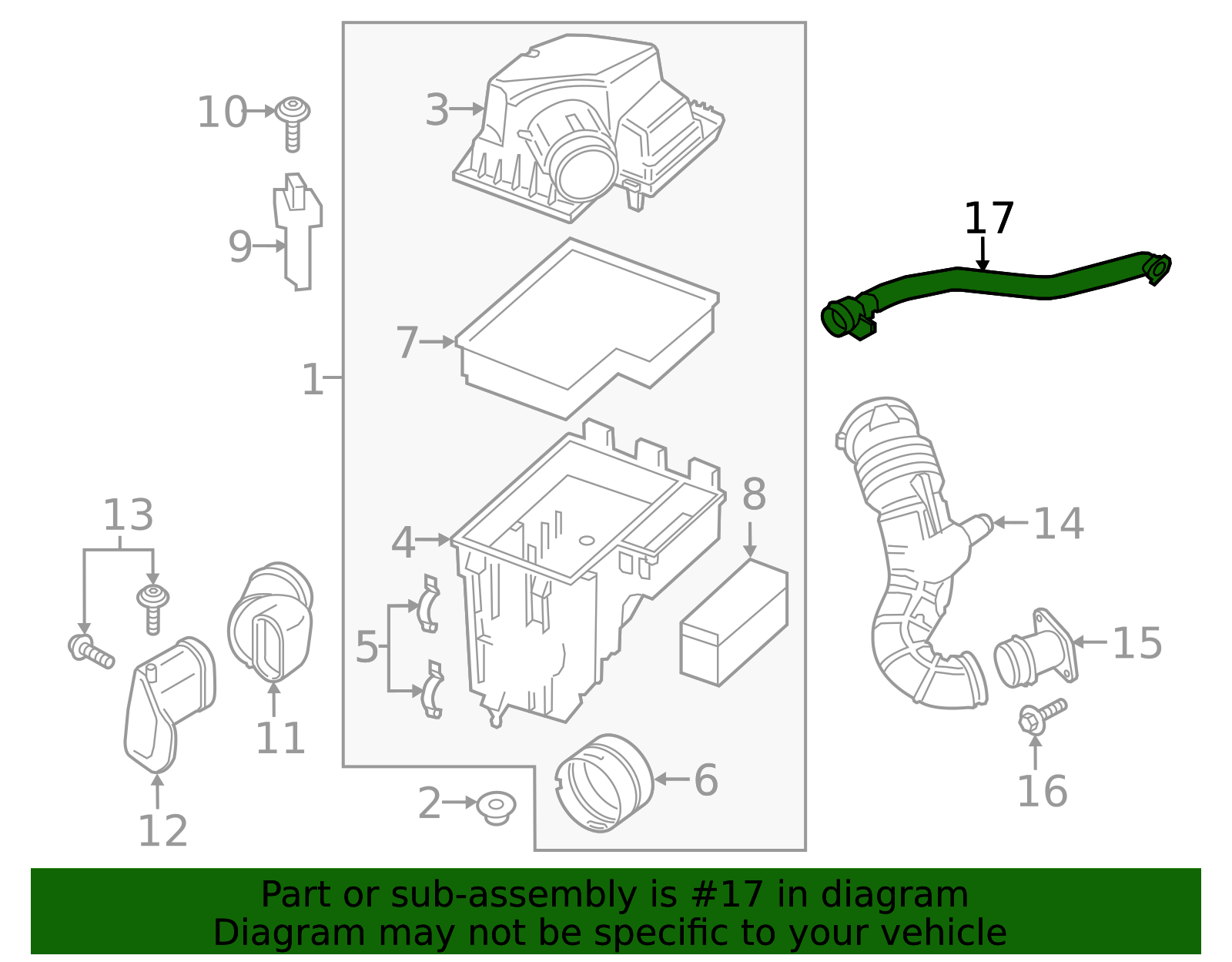 KCV-356 - Motorcraft™ PCV Valve Hose - 2015-2017 Ford | Eastgate Ford Parts