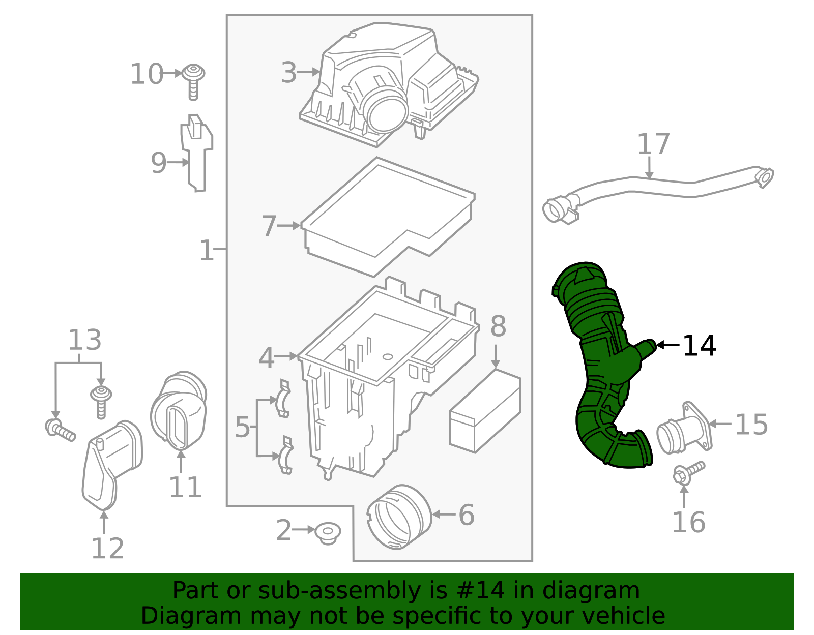 2015-2019 Ford Engine Air Intake Hose CK4Z-9C623-B | OEM Parts Online
