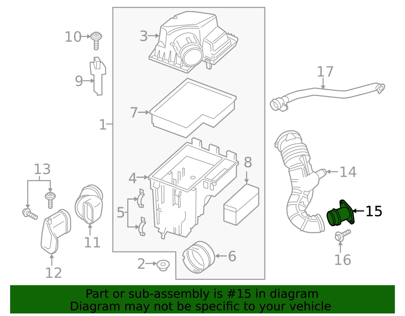 Engine Air Intake Hose Adapter CK4Z-6K854-A | Awesome Parts Ford