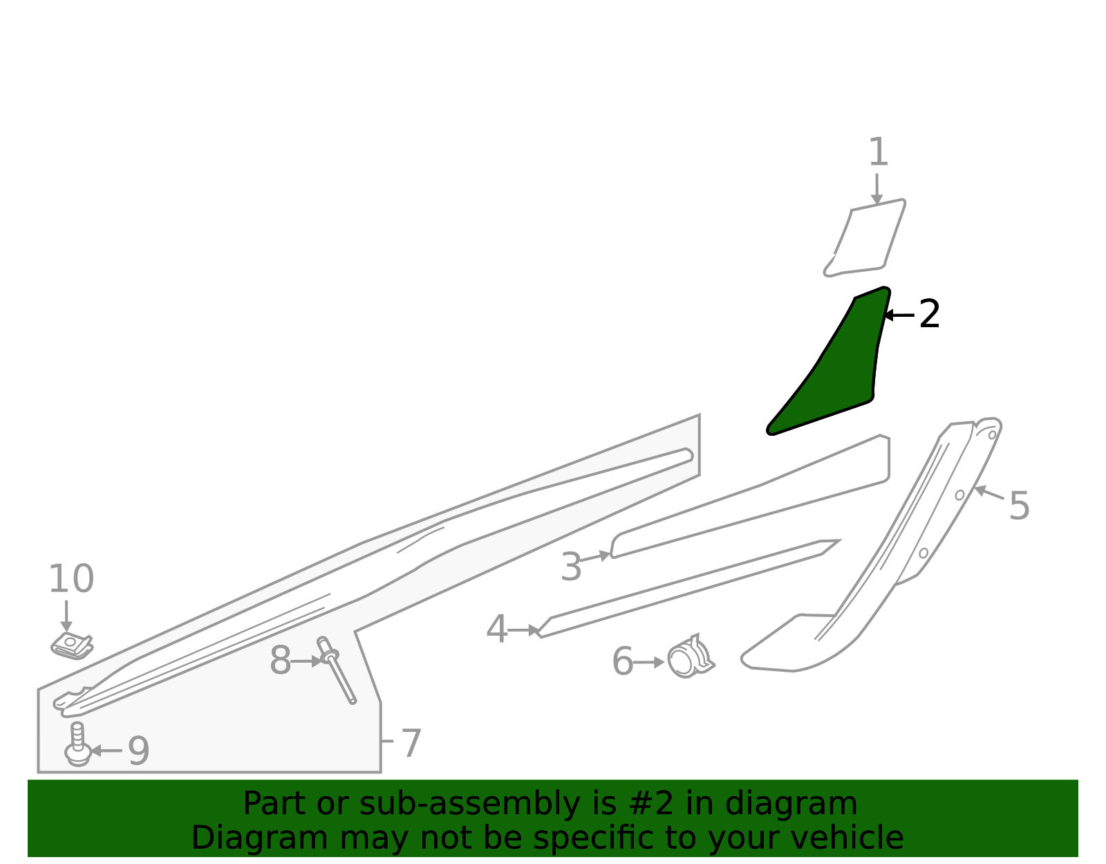 23494463 - 2015-2019 Chevrolet Corvette - Passenger Side Rocker Panel ...
