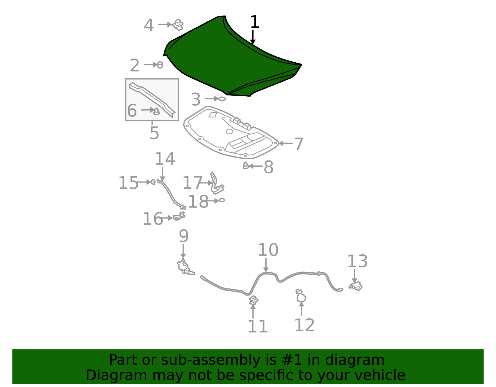 OEM 2009-2013 Toyota Corolla Hood Panel Part # 53301-02210 | Modern ...