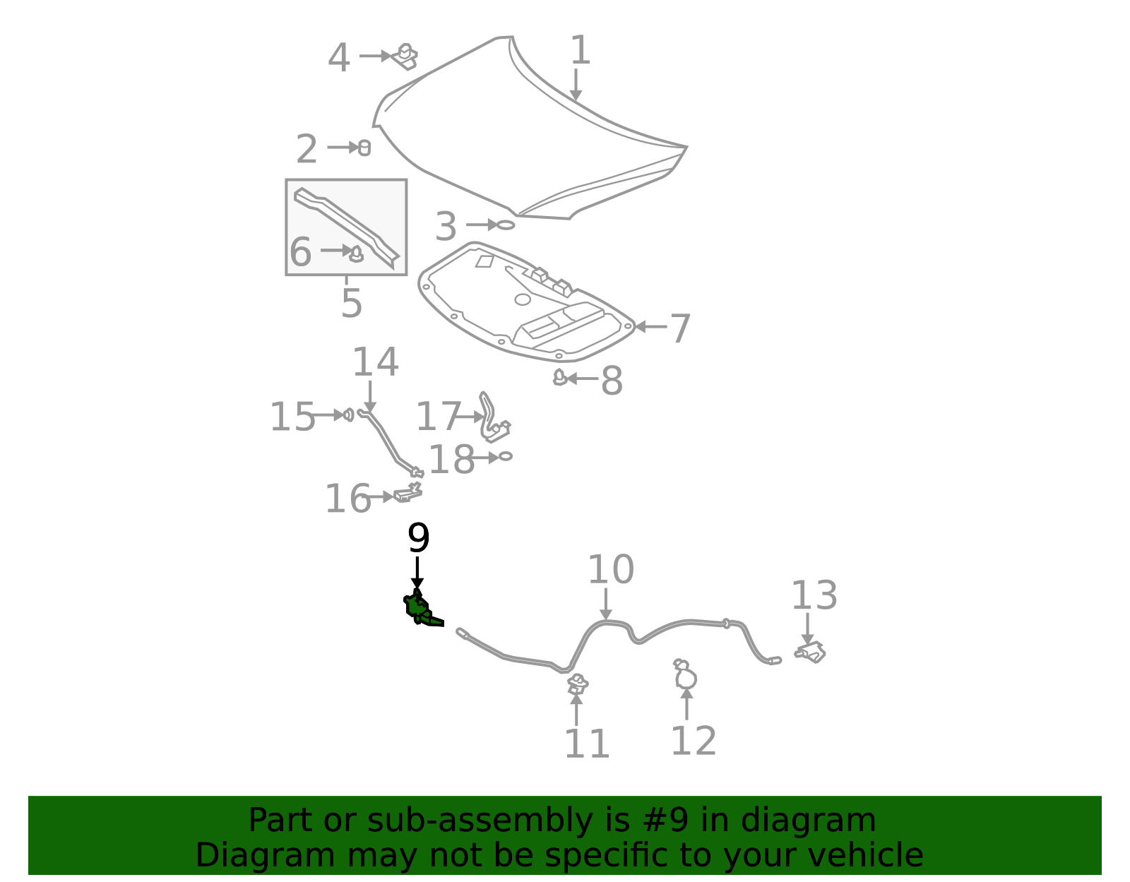 2009-2013 Toyota Corolla Latch Assembly 53510-02330 | MotorMotor