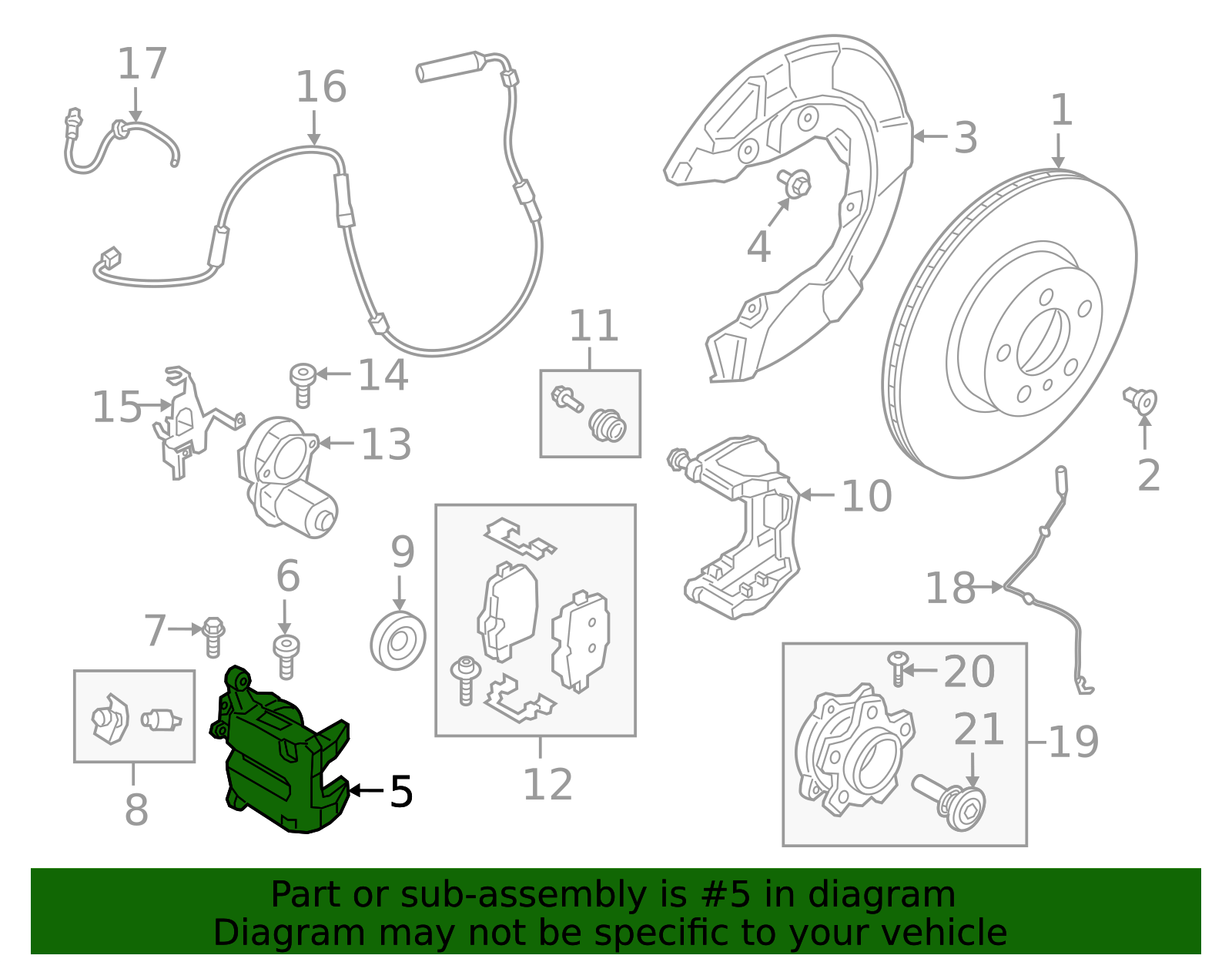 2020-2025 Toyota GR Supra Disc Brake Caliper 47813-WAA03 | Toyota Parts ...