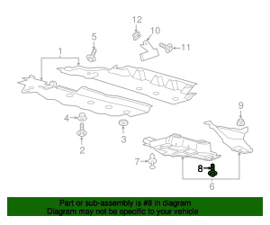 2014-2025 Ford Fender Liner Screw W702413-S450B | FordPartsOnSale.com