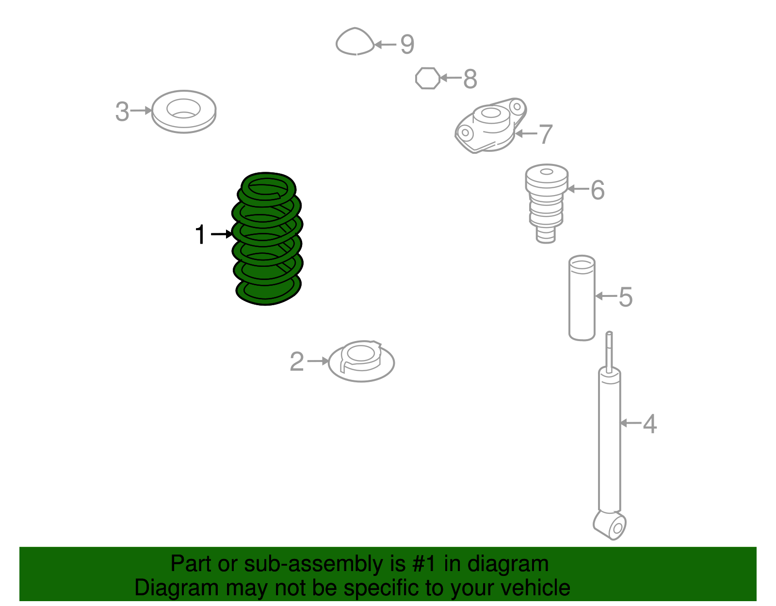 1K0-511-115-EB - Volkswagen Coil Spring 2008-2014 Volkswagen ...