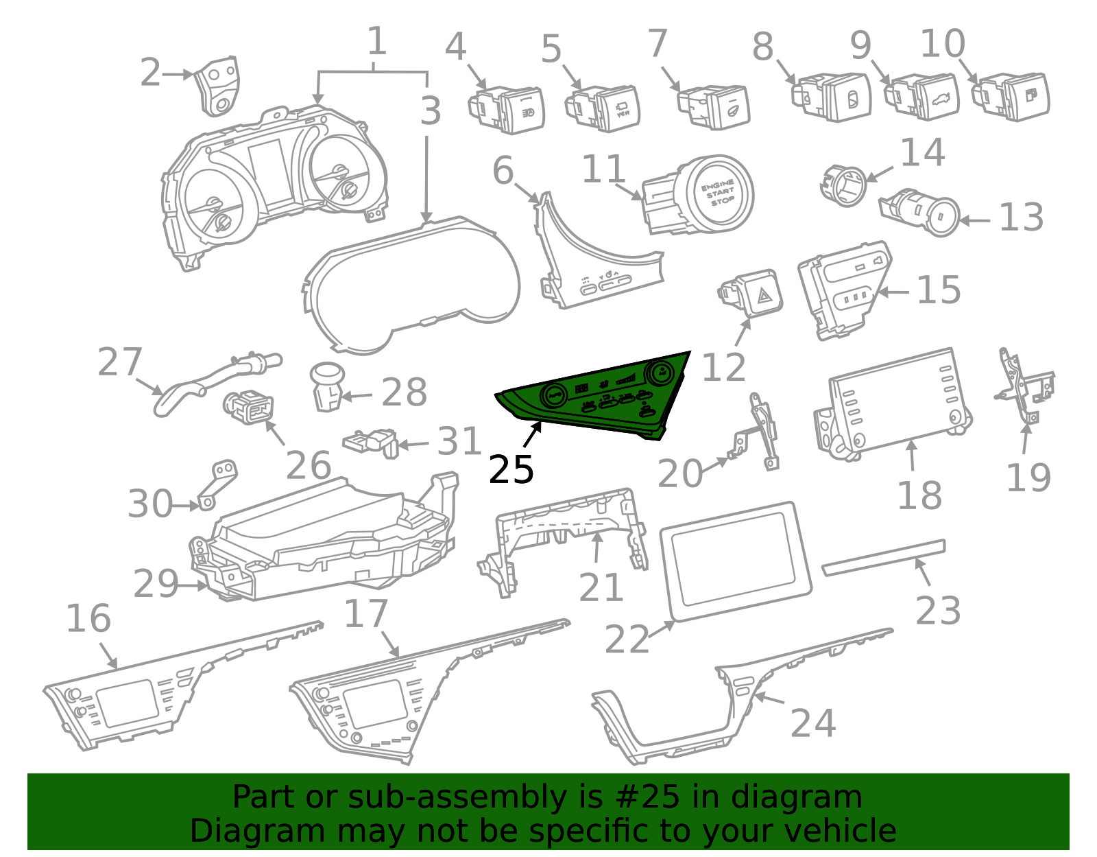 2018-2024 Toyota Camry HVAC Temperature Control Panel 55900-06520 | Toyota Parts Center