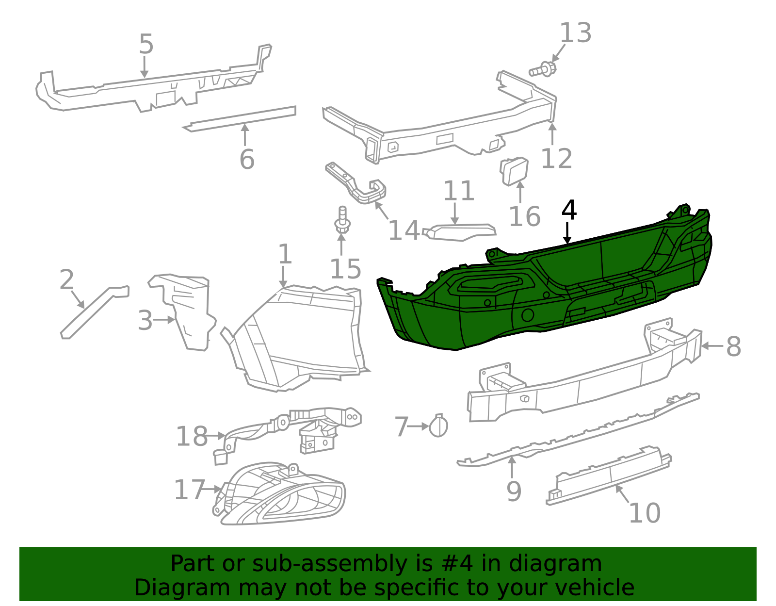 2014-2018 Jeep Cherokee Fascia 68203261AD | Mopar Parts Canada