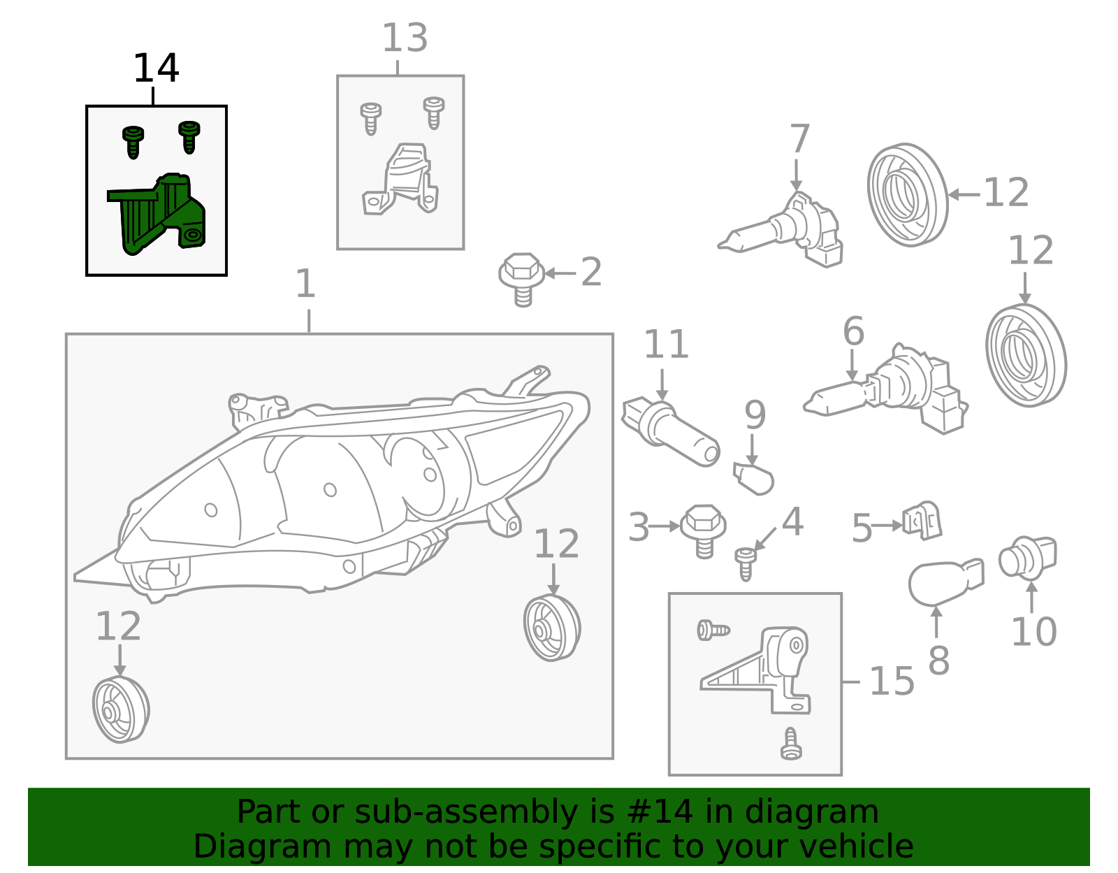 2011-2013 Toyota Corolla Repair Bracket 81196-12170 | MotorMotor