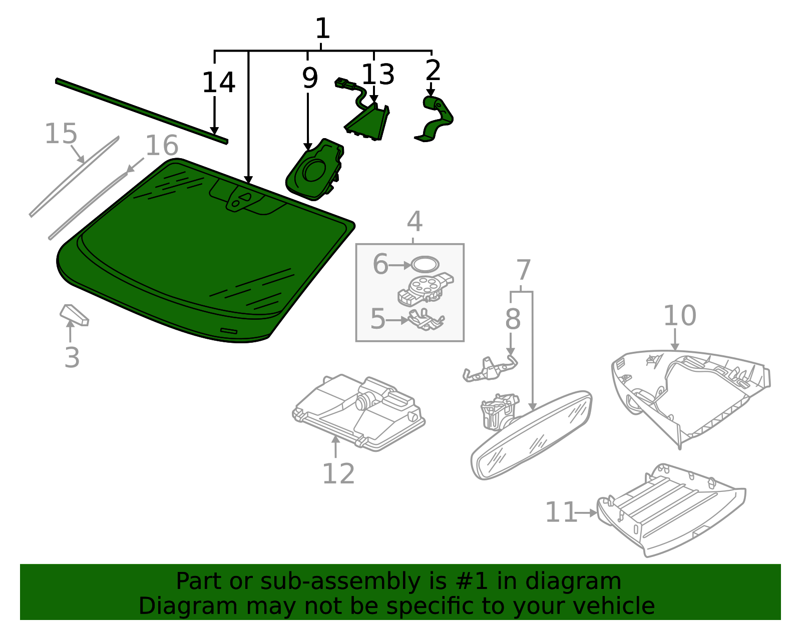 2021-2022 Volkswagen ID.4 Windshield 11A-845-011-AN-NVB | VW Direct ...