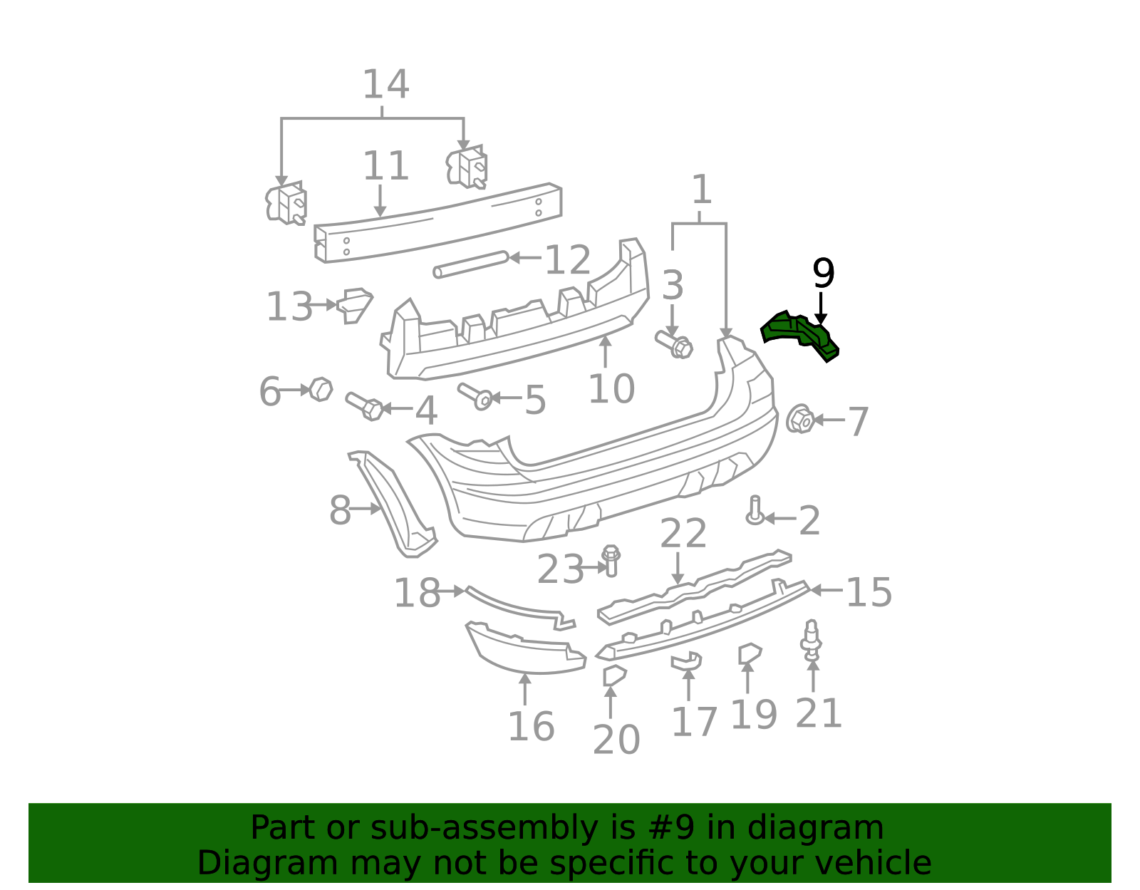 2003-2008 Toyota Matrix Side Support 52155-02080 | Toyota Parts Center