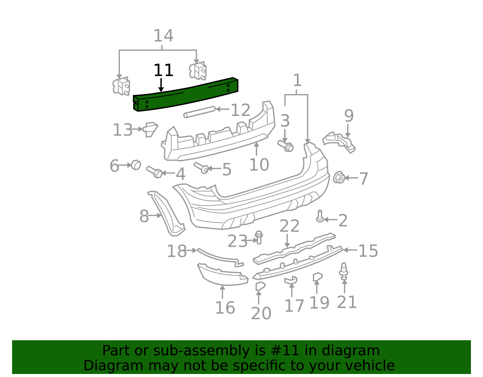 Bumper Cover Reinforcement Beam 52023-02090 | Toyota Parts Center