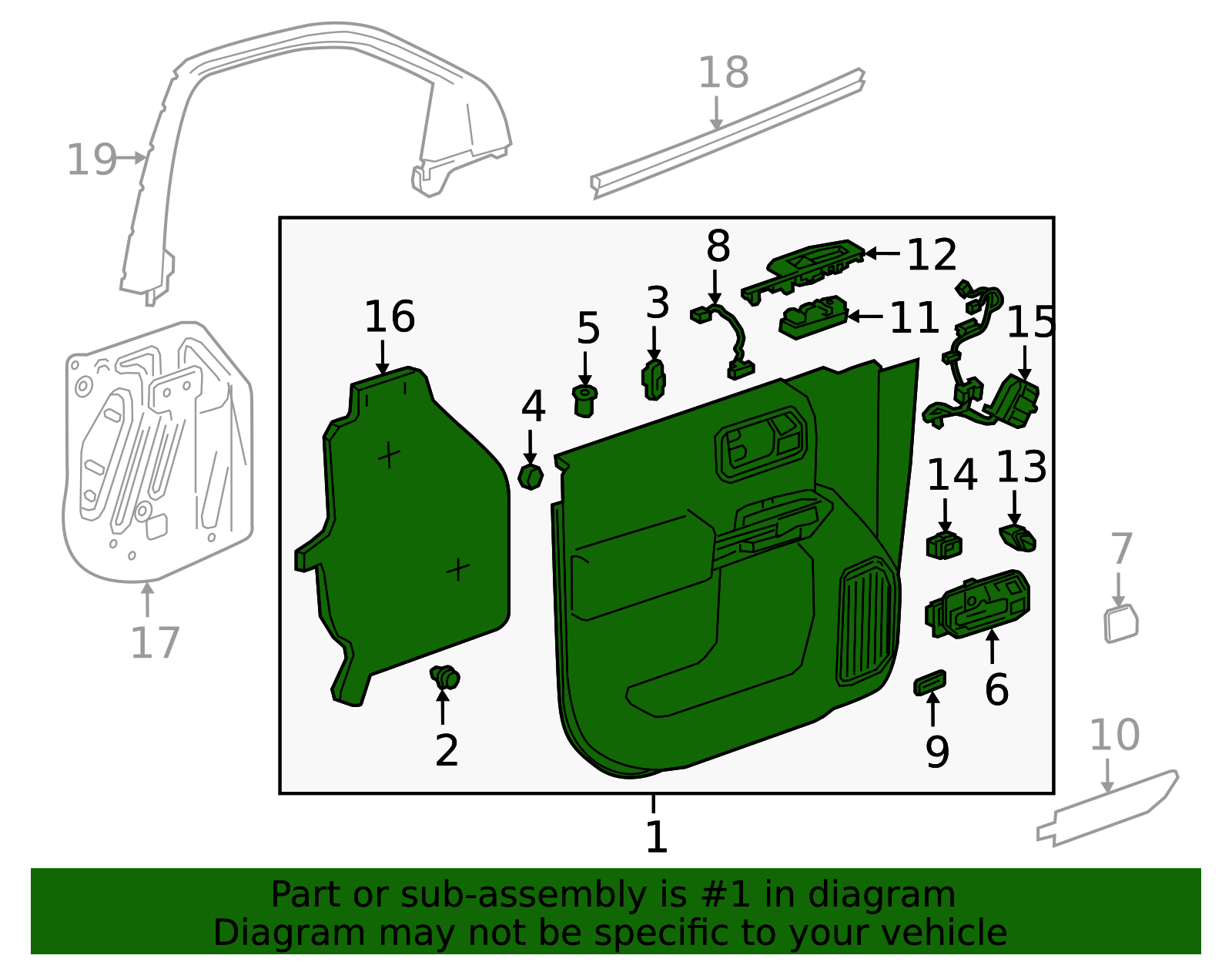 OEM GM Door Trim Panel For 2019-2022 GMC - Part No. 86787106 | Karl ...