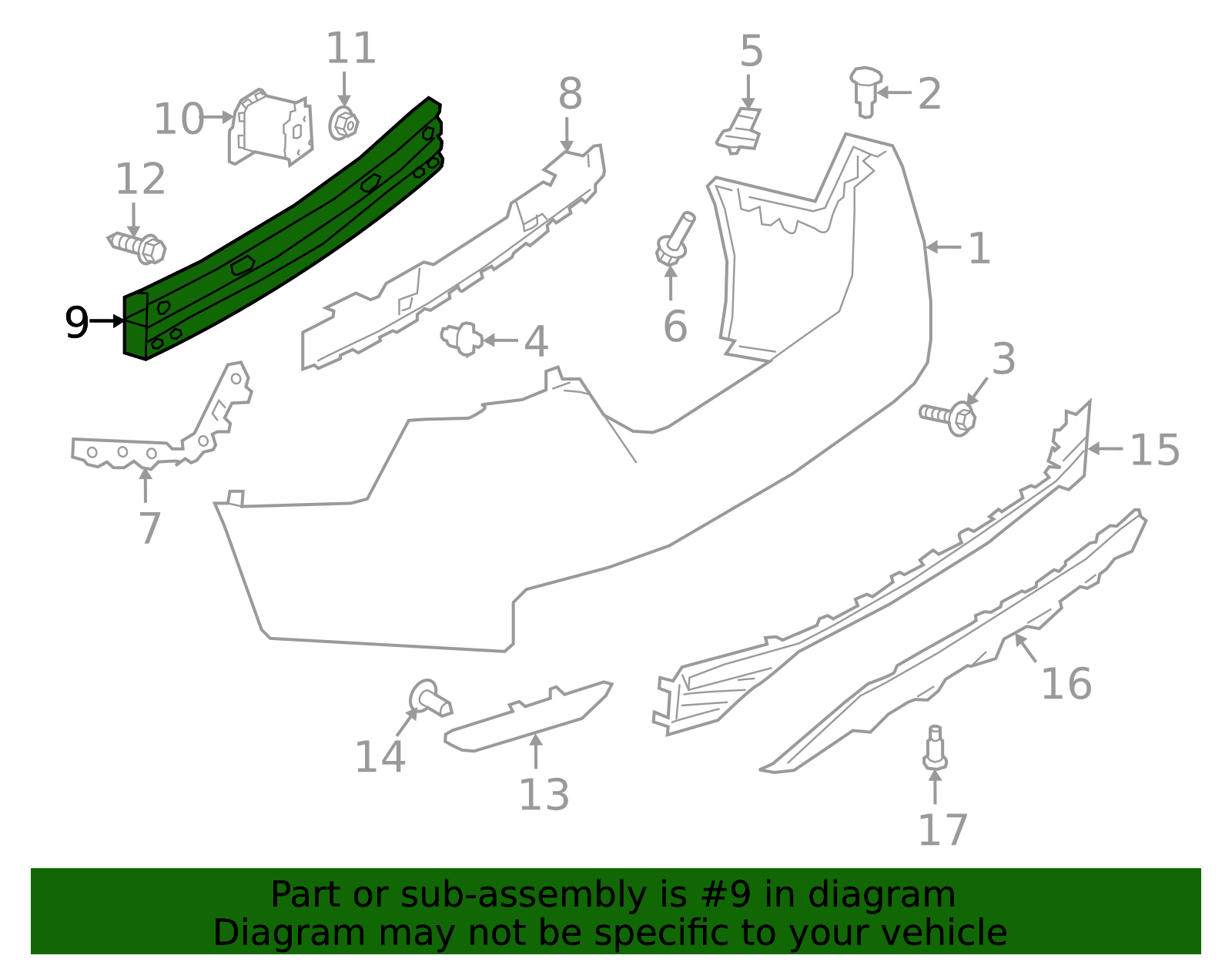 2019-2025 Nissan Altima Impact Bar 85032-6CA0A | TascaParts.com