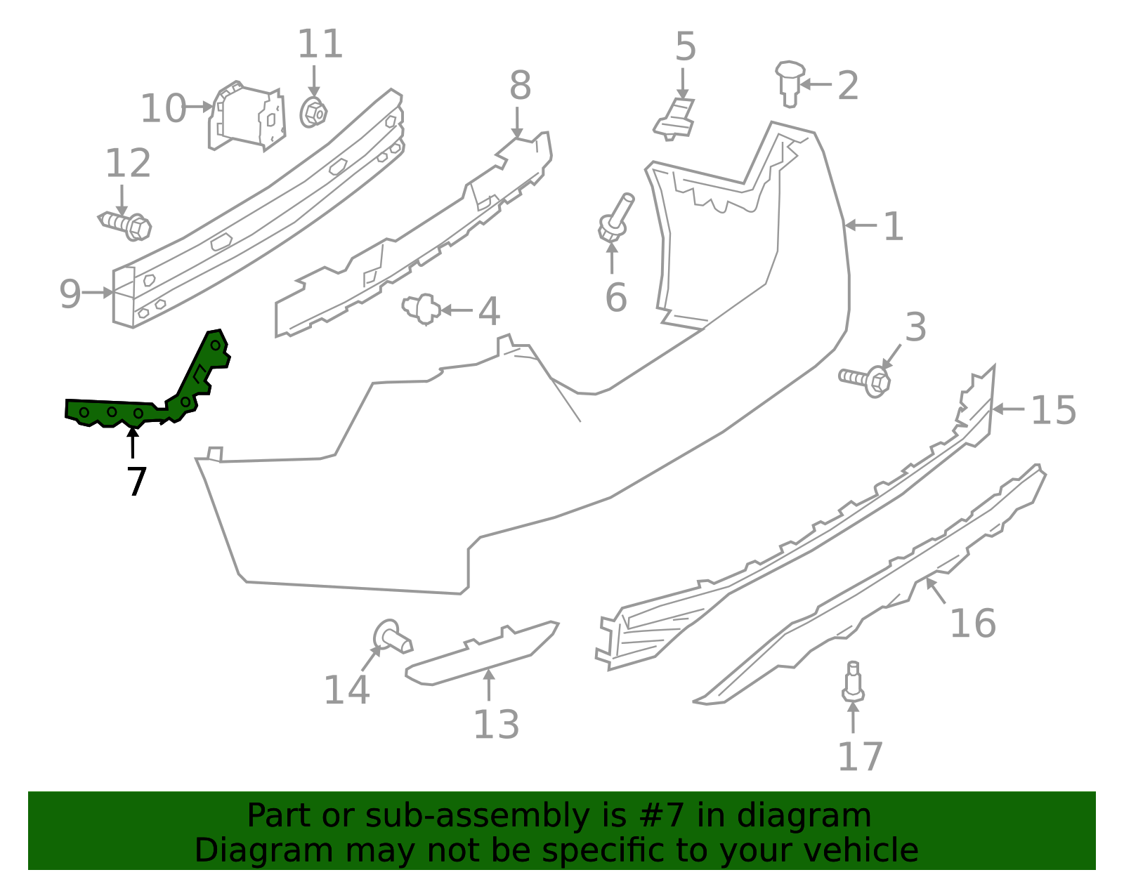 2019-2025 Nissan Altima Bumper Cover Bracket 85221-6CA0A | Nissan Parts OEM