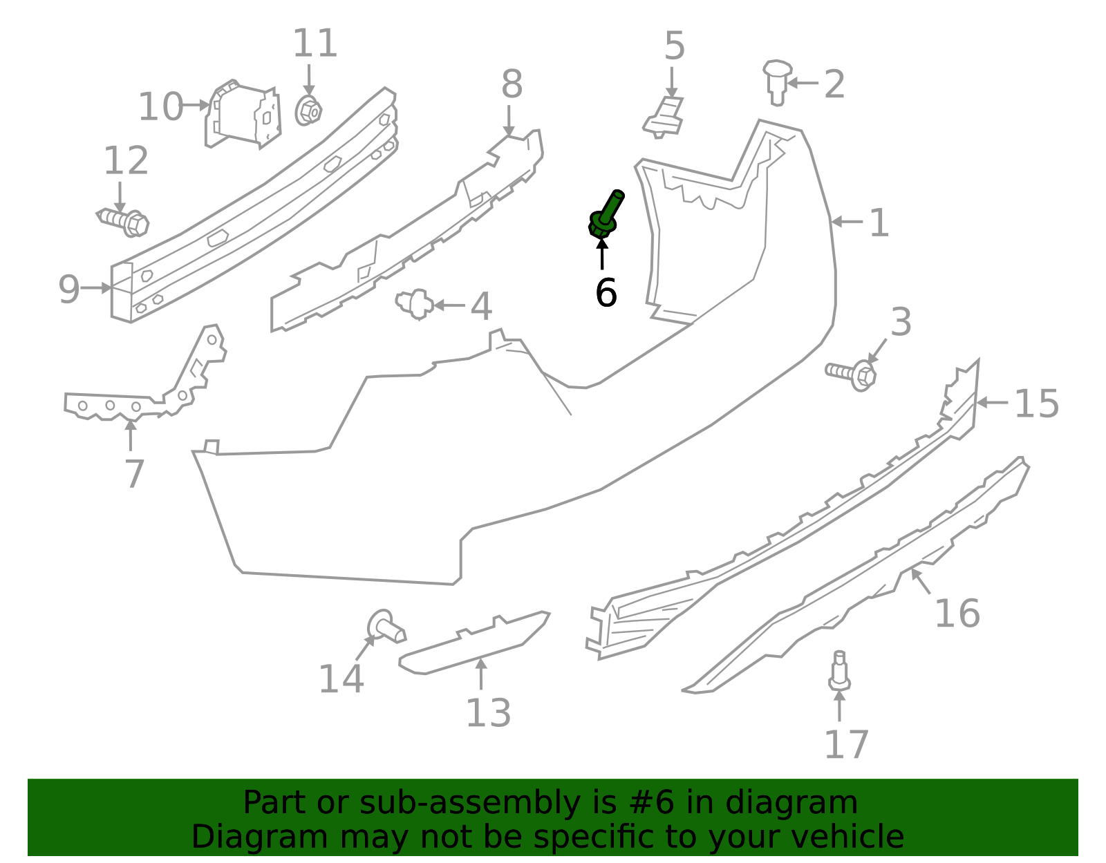 2011-2025 Nissan Outer Bracket Retainer Screw 08566-6252A | Nissan ...