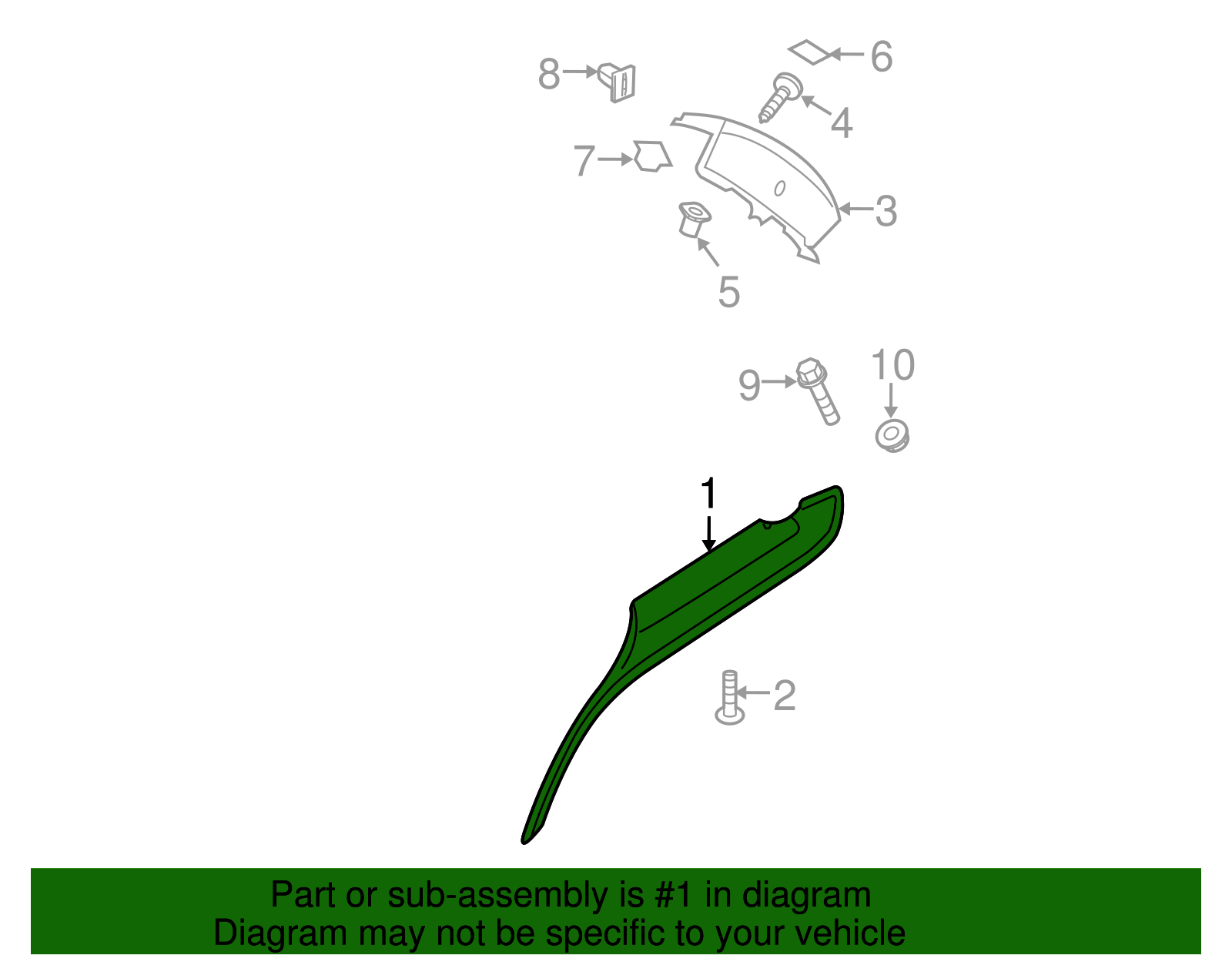 87741-1F000 - Wheel Flare 2005-2010 Kia Sportage | Kia.Parts Store