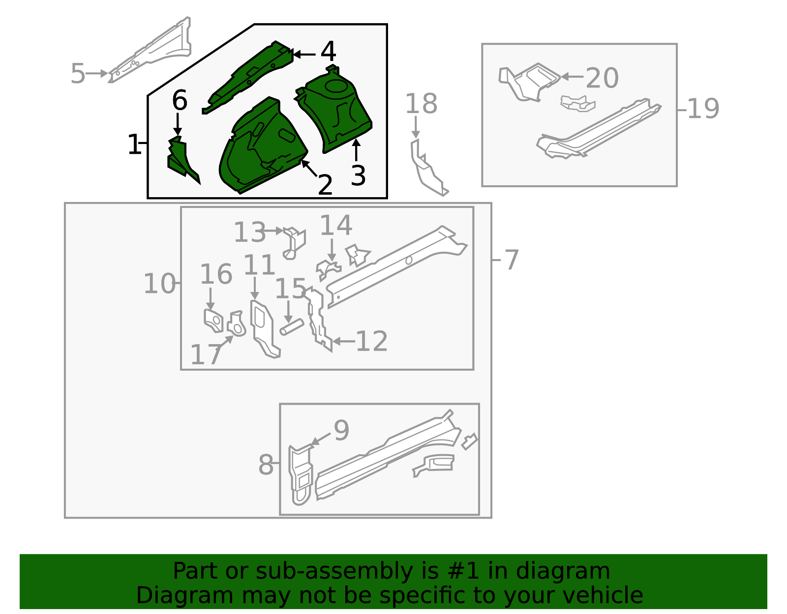 2010-2014 Subaru Apron Assembly 51602AG1919P | Subaru Parts Guys