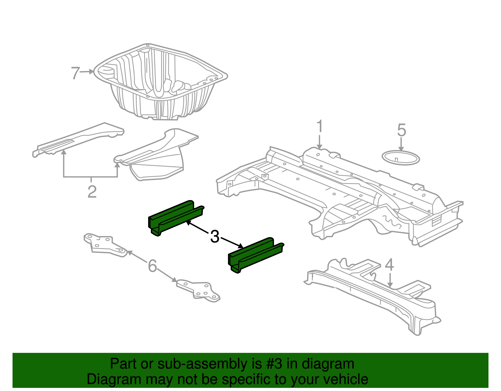 2011-2017 Chevrolet Caprice Passenger Side Rear Compartment Floor Panel ...