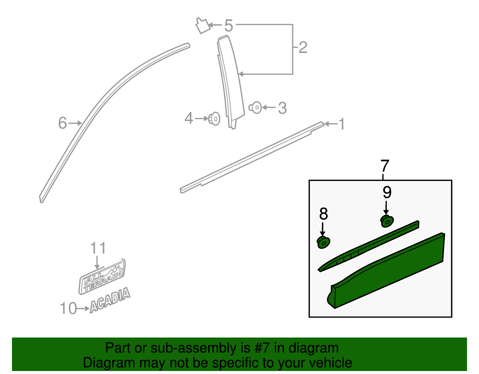 84602964 - 2017-2018 GMC Acadia - Primed Front Passenger Side Door ...