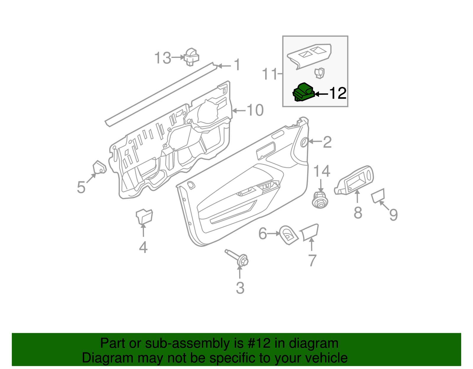 OEM Ford Motorcraft™ Window Switch For 2010-2014 Ford Mustang - Part No ...
