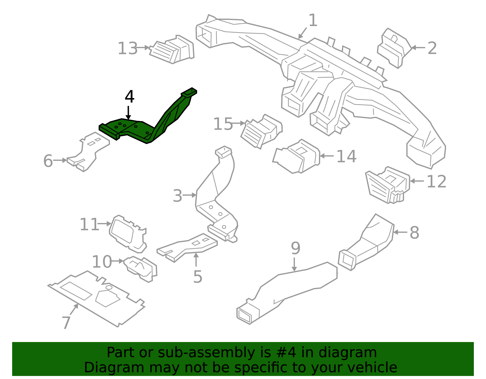 Hyundai - 97360-G9000 - Floor Duct - 2019-2026 Genesis G70 | OEM ...