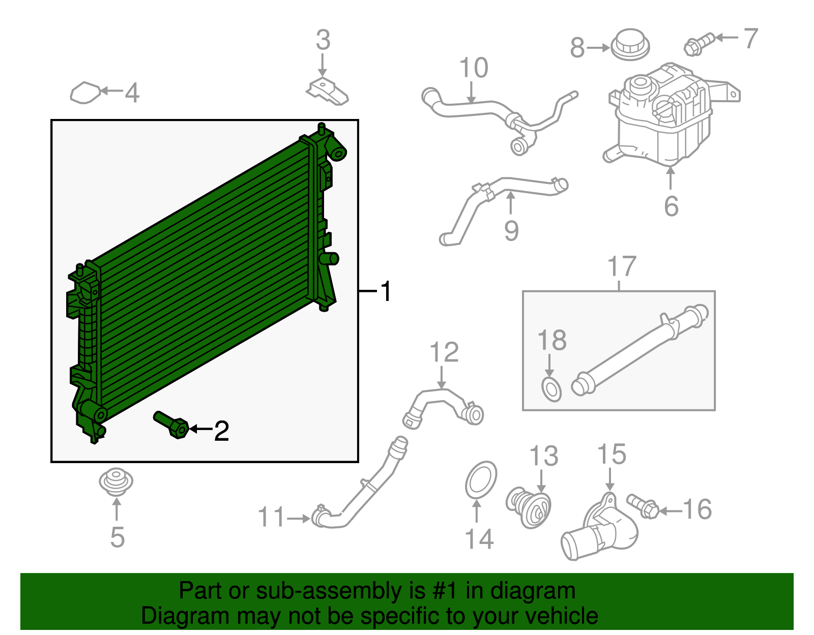 Ford Dealership 2013-2015 Ford Radiator DB5Z-8005-B | Ford Parts Catalog