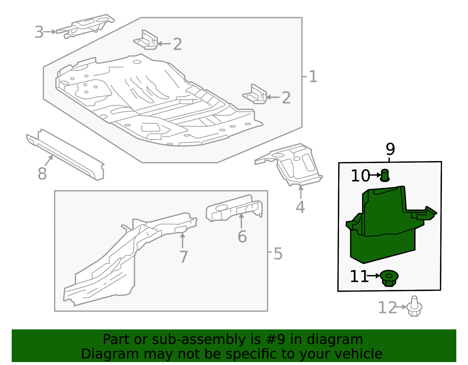 58398-12080 - 2019-2024 Toyota Corolla - Floor Pan Splash Shield ...