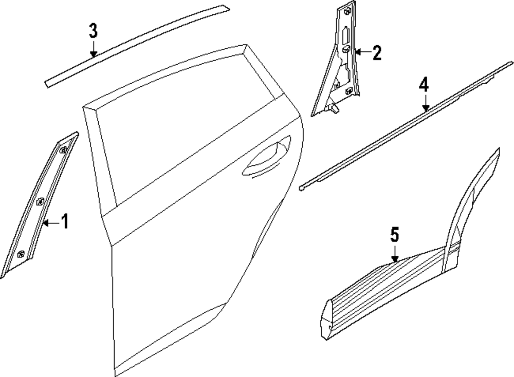 2024-2025 Kia EV9 Body Side Molding 87732-DO300AHV | Kia OEM Parts Outlet