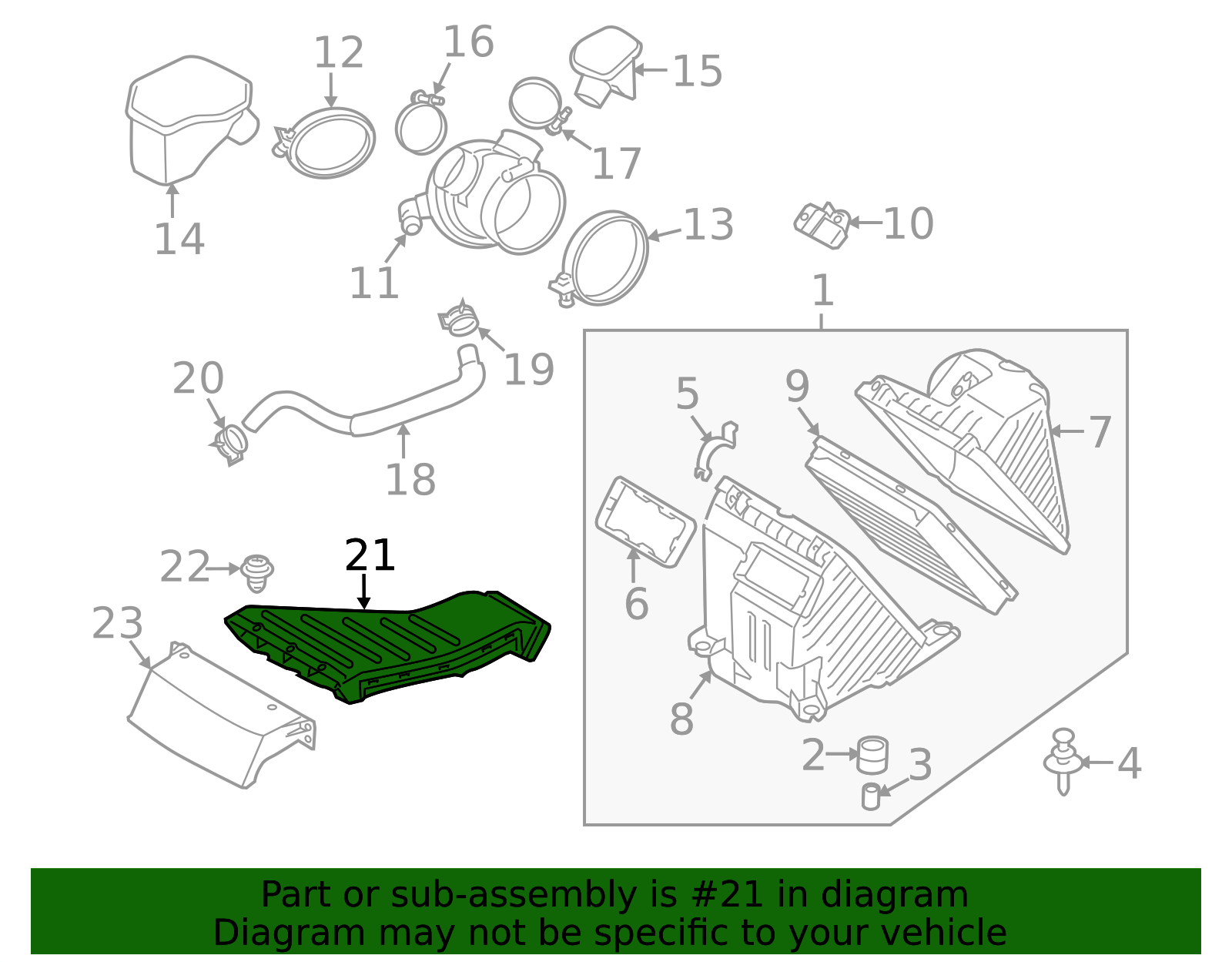 28210-2P100 - Air Duct 2011-2013 Kia Sorento | Kia.Parts Store